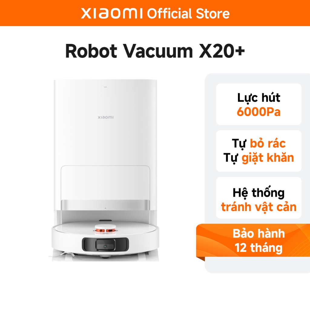Robot hút bụi, lau sàn 2 trong 1 Xiaomi Vacuum X20+ ( X20 Plus ) / X20 Pro / X20 Max - Bản Quốc ...