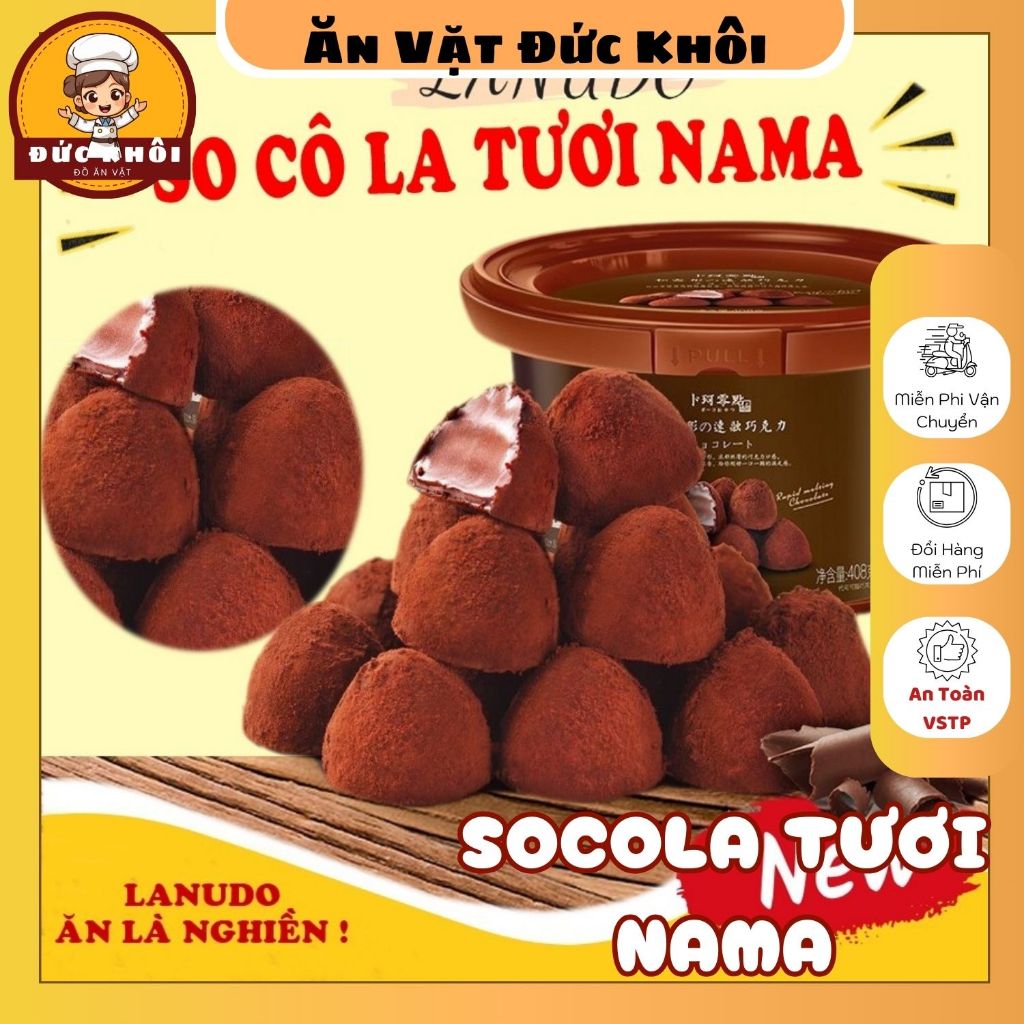 Socola Nama chocolate tươi nguyên hộp 408g 𝐒𝐎𝐂𝐎𝐋𝐀 𝐓𝐔̛𝐎̛𝐈 𝐓𝐑𝐔𝐅𝐅𝐋𝐄 𝐍𝐀𝐌𝐀 ...
