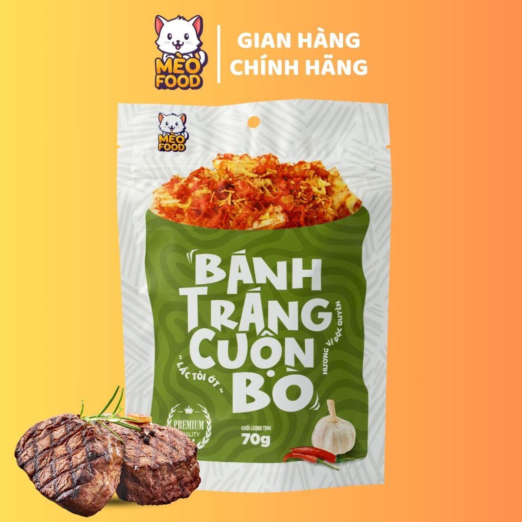 Bánh tráng Cuộn bò Mèo Food | Shopee Việt Nam