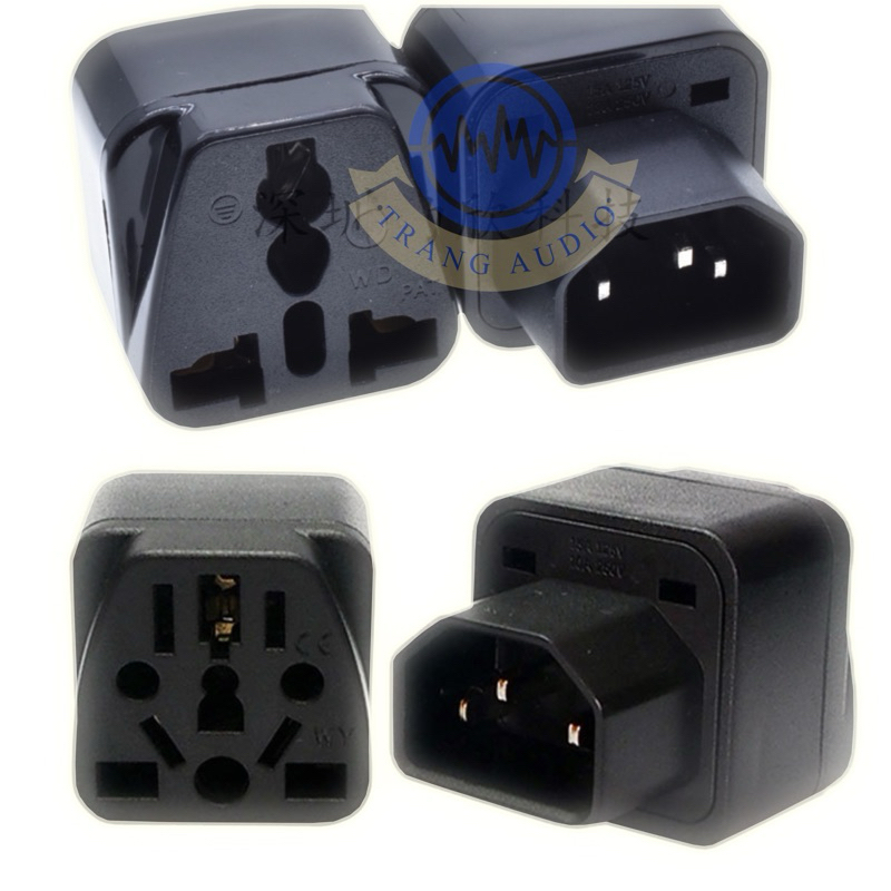 Đầu chuyển đổi Phích cắm C13 C14 UPS PDU sang ổ cắm điện đa năng 3 chấu IEC 320 250V 10A ...