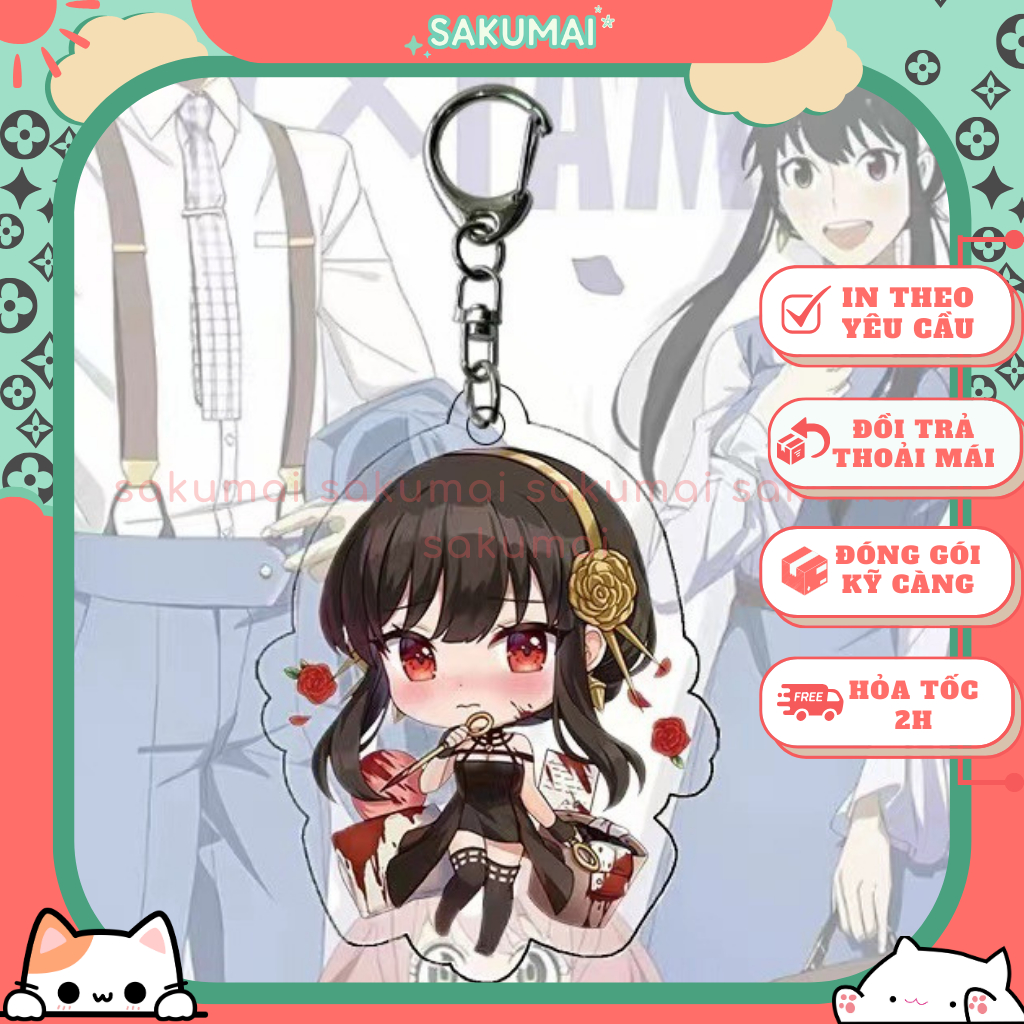 Móc Khoá, Móc Chìa Khoá Spy X Family Ver Dễ Thương In 2 Mặt Chất Liệu Mica Trong Acrylic Nhiều ...