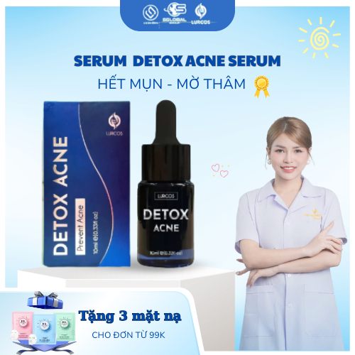 Serum mụn LURCINN cho da dầu chống tái mụn phục hồi da kiềm dầu ngừa mụn Prevent Acne Detox 10ml ...