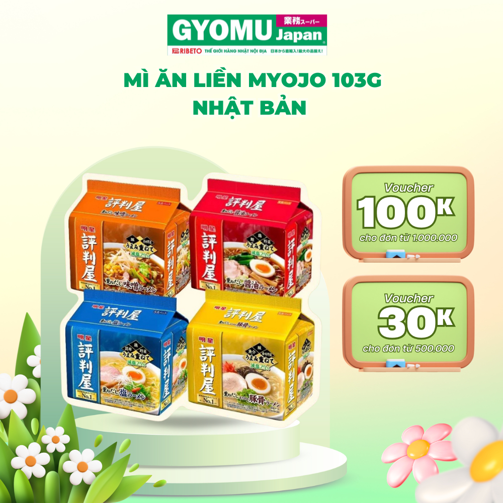 Mì ăn liền MYOJO 103g Nhật Bản, Mì ăn liền Ramen MYOJO vị đậm đà - Gyomu | Shopee Việt Nam