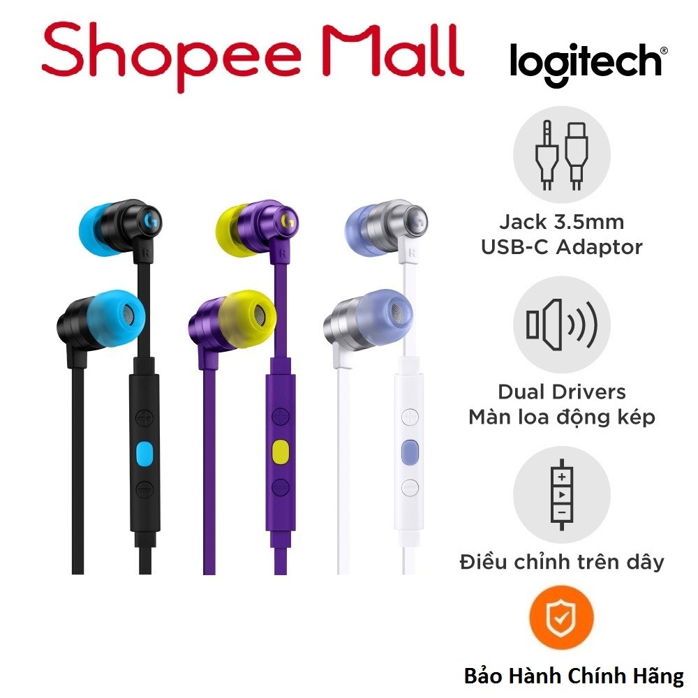 Tai nghe gaming in-ear Logitech G333 KDA - Dual Drivers, Jack 3.5mm ...