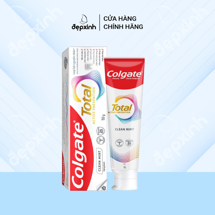 Kem đánh răng Colgate Total Clean Mint bạc hà sạch sâu bảo vệ răng ...