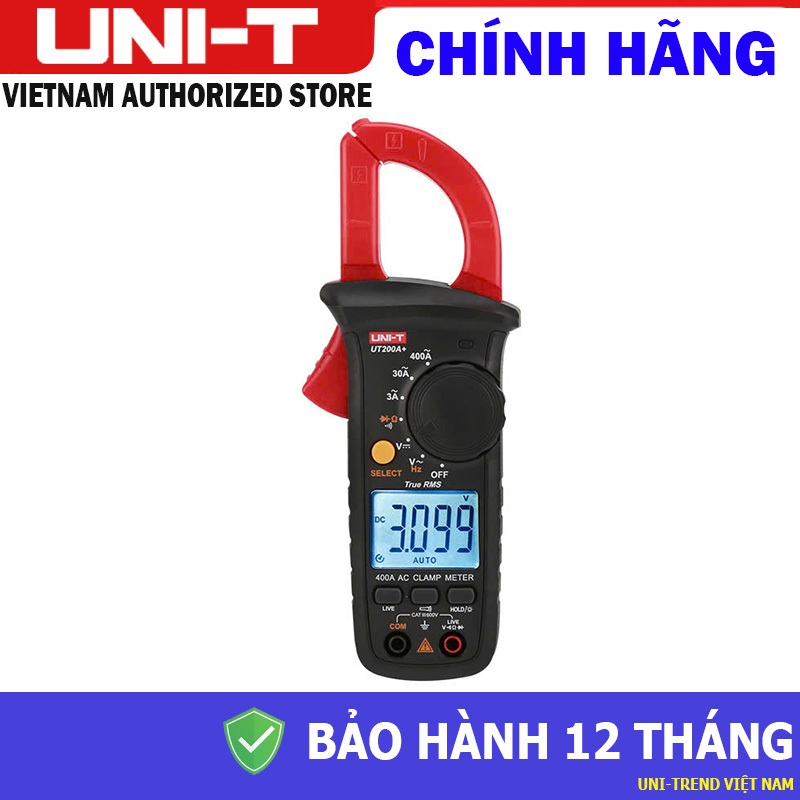 Ampe kìm điện tử UNI-T UT200A+ (AC 400A, 600V, TrueRMS) | Shopee Việt Nam