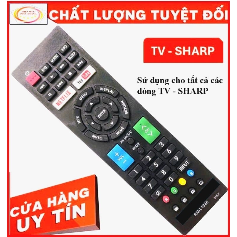 Remote điều khiển tivi sharp các loại RM-L1346, RM-L1046, RM-L1238. Bảo hành 12 tháng. | Shopee ...