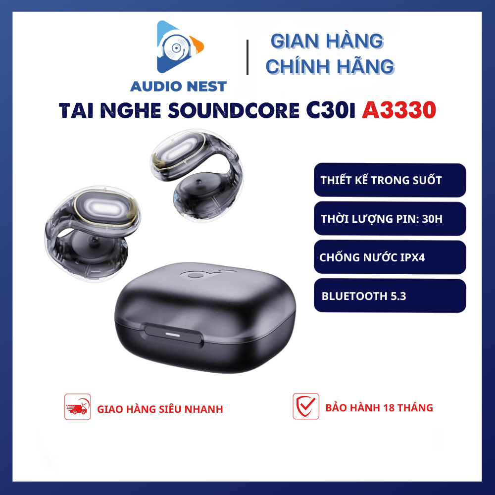 Tai nghe Bluetooth Soundcore C30i A3330 IPX4 Pin 30H - Bảo Hành 18 ...