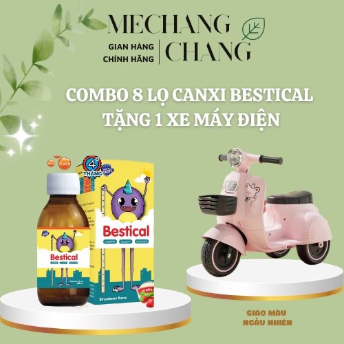 [TẶNG XE MÁY ĐIỆN VESPA ] Combo 8 lọ Canxi sinh học dạng nước Bestical bổ sung Canxi và vitamin ...