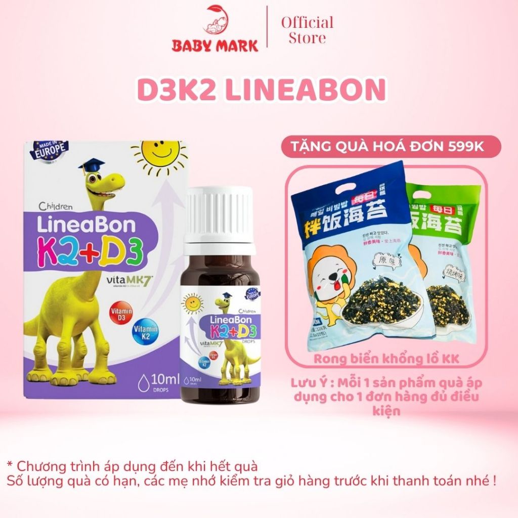 D3K2 Linebon – Bổ sung Vitamin D3 Giúp Hấp Thụ Canxi, Giảm Còi Xương ...