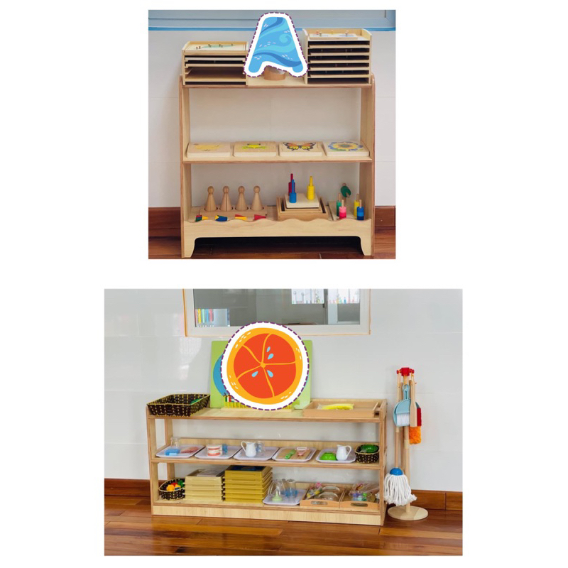 ANHA KIDS Kệ đồ chơi Montessori, kệ đa năng cho bé, giá sách trẻ em ...