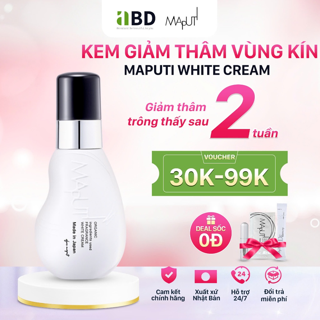 Kem Giảm Thâm Vùng Kín Maputi White Cream Niacinamide 2% Giảm Thâm Nách ...