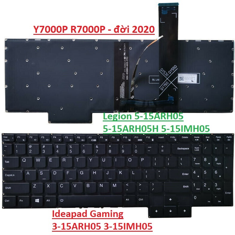 Bàn phím laptop Lenovo Legion 5-15ARH05 5-15ARH05H 5-15IMH05 Ideapad Gaming 3-15ARH05 3-15IMH05 ...