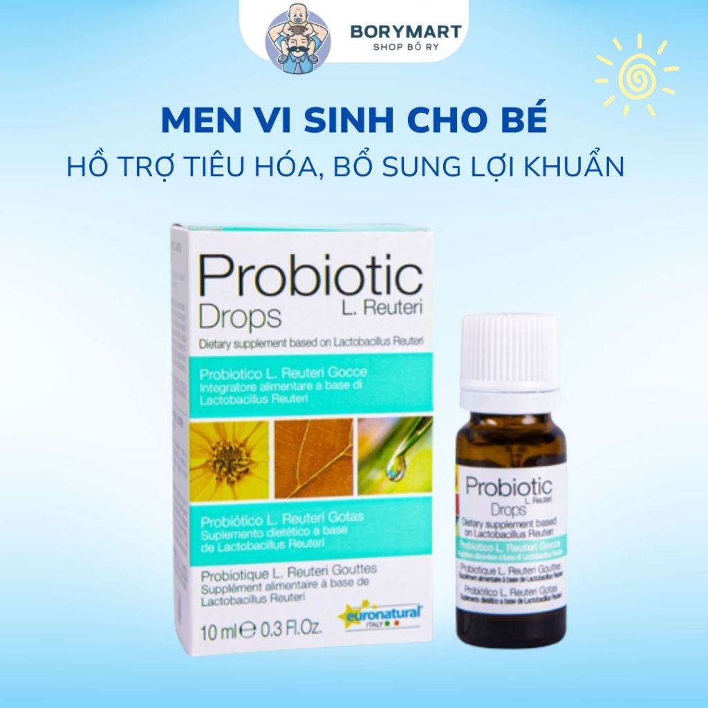 Men vi sinh Probiotic L.Reureti Drops (10ml) - Hỗ trợ bổ sung lợi khuẩn, cải thiện hệ vi sinh ...