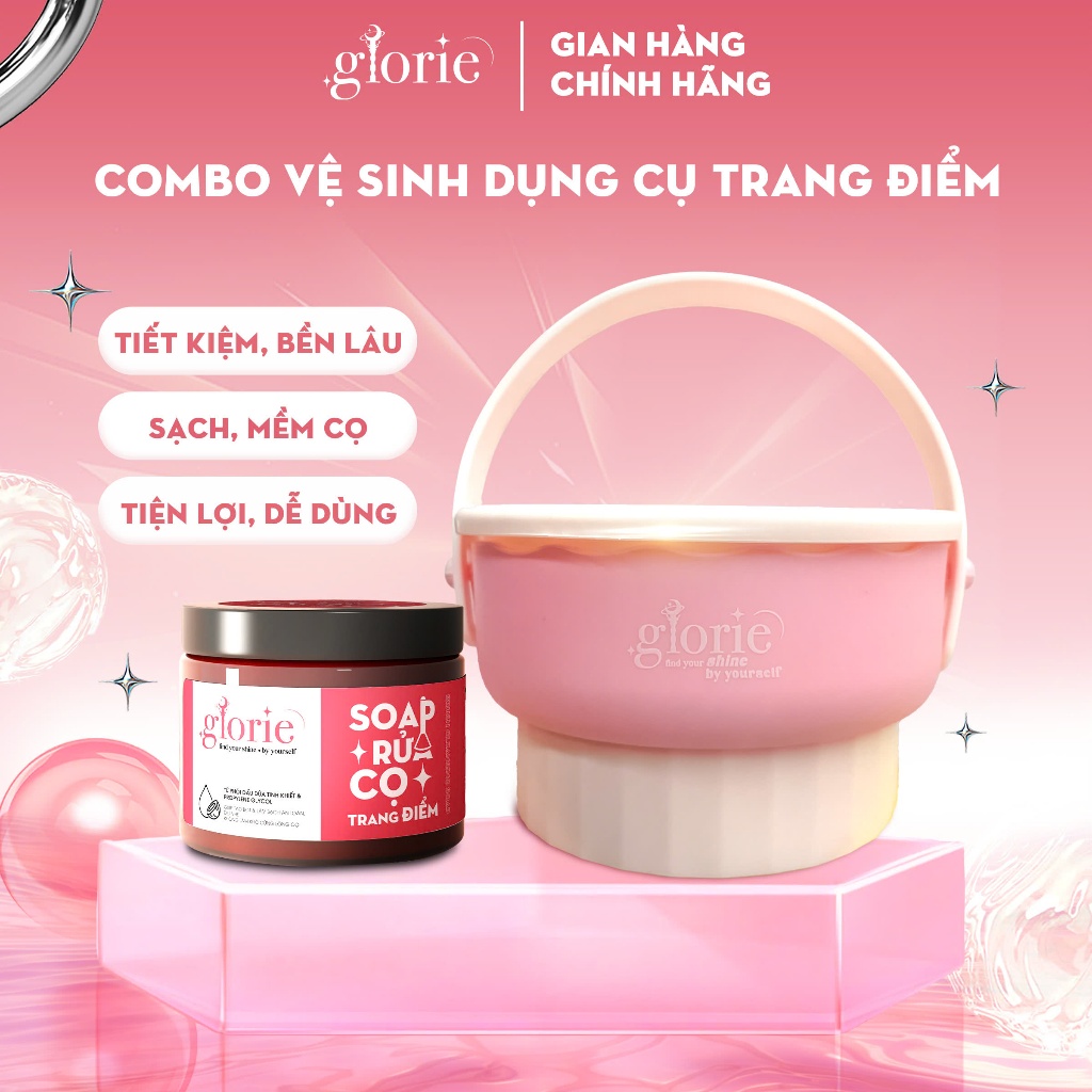 COMBO Soap + Giỏ Phơi 2IN1 Vệ Sinh Dụng Cụ Trang Điểm | Shopee Việt Nam