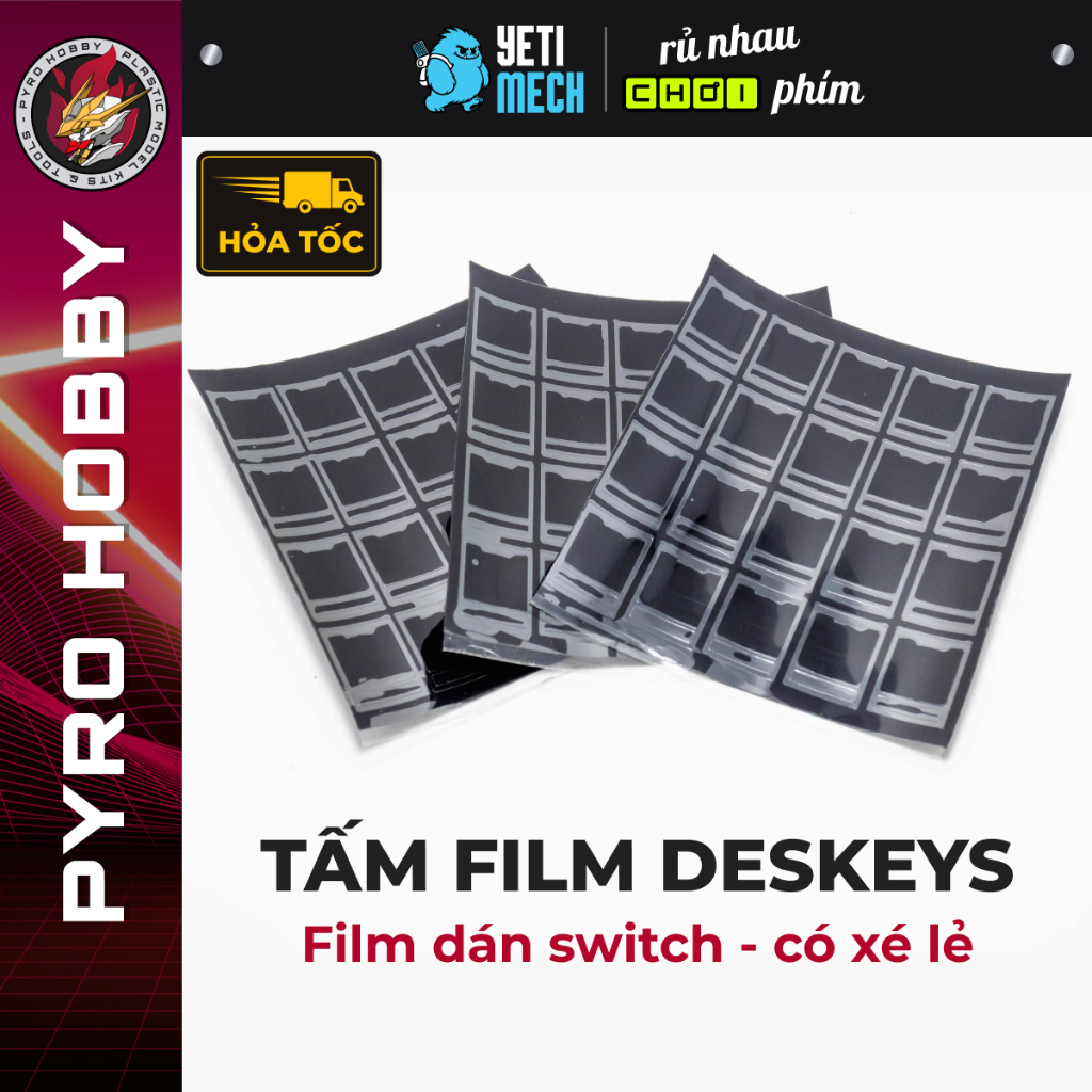 Tấm Film Deskeys Cho Switch Bàn Phím Cơ, Miếng Dán Switch | Yeti Mech ...