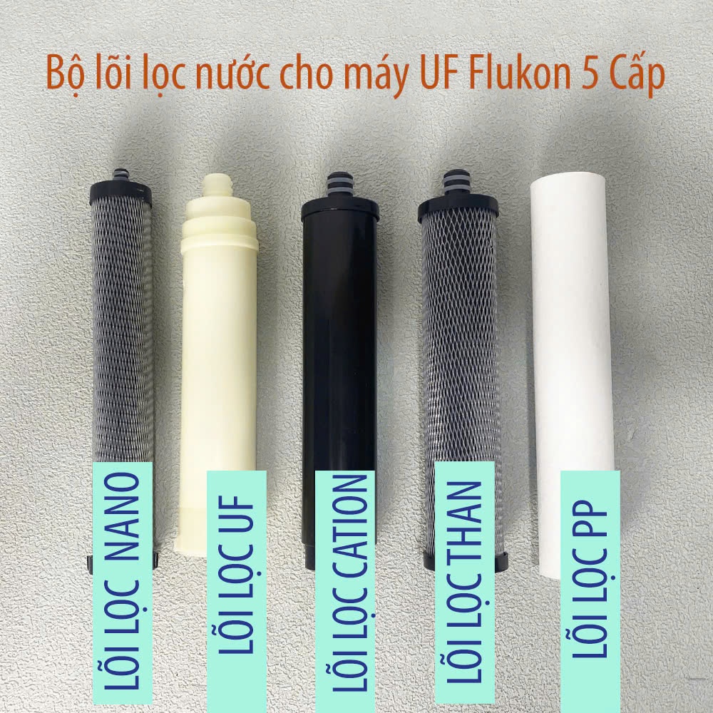 Bộ lõi lọc nước 5 lõi lọc cao cấp cho máy lọc UF 5 cấp Flukon | Shopee Việt Nam