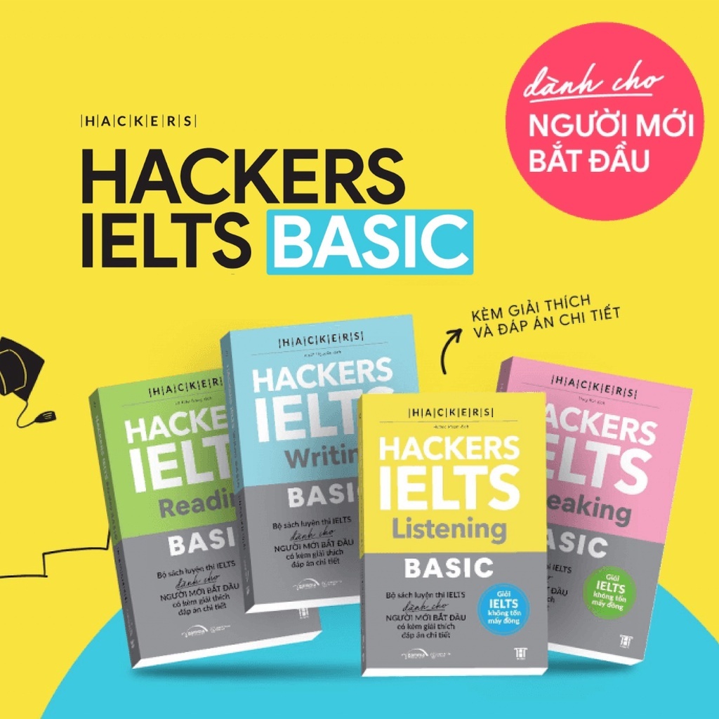 Sách -Hackers Ielts Basic ( Reading + Listening + Writing + Speaking ) | Shopee Việt Nam