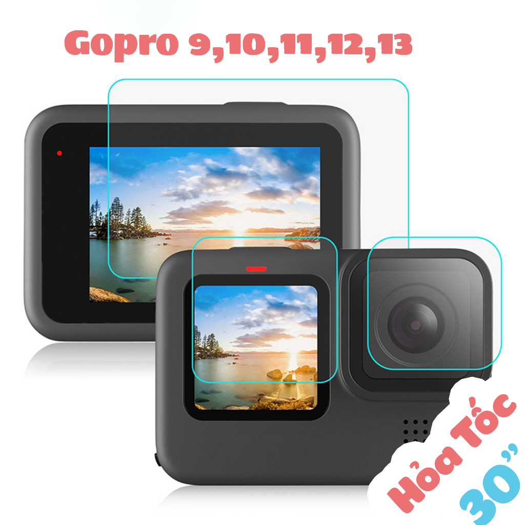 Cường lực Trước Sau TELESIN GoPro Hero 9,10,11,12,13 Black Bảo Vệ Màn ...
