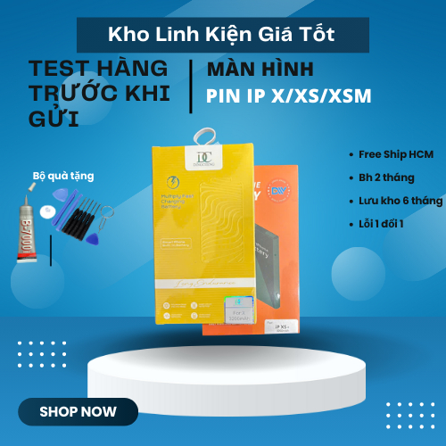 Pin tương thích iP X/XS/XR/XSM dung lượng cao BH 12 tháng (Tặng vít ...