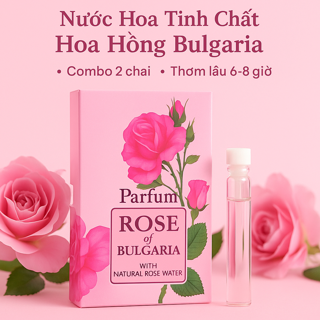 Chai Nước Hoa Tinh Chất Hoa Hồng Bulgaria – Rose Perfume 2.1ml Dịu Nhẹ, Thơm Lâu | Shopee Việt Nam