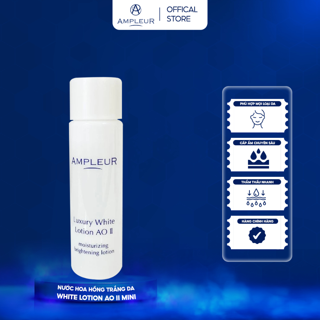 Nước hoa hồng AMPLEUR Luxury White Lotion AO II cấp ẩm mini Nhật Bản 20ml | Shopee Việt Nam