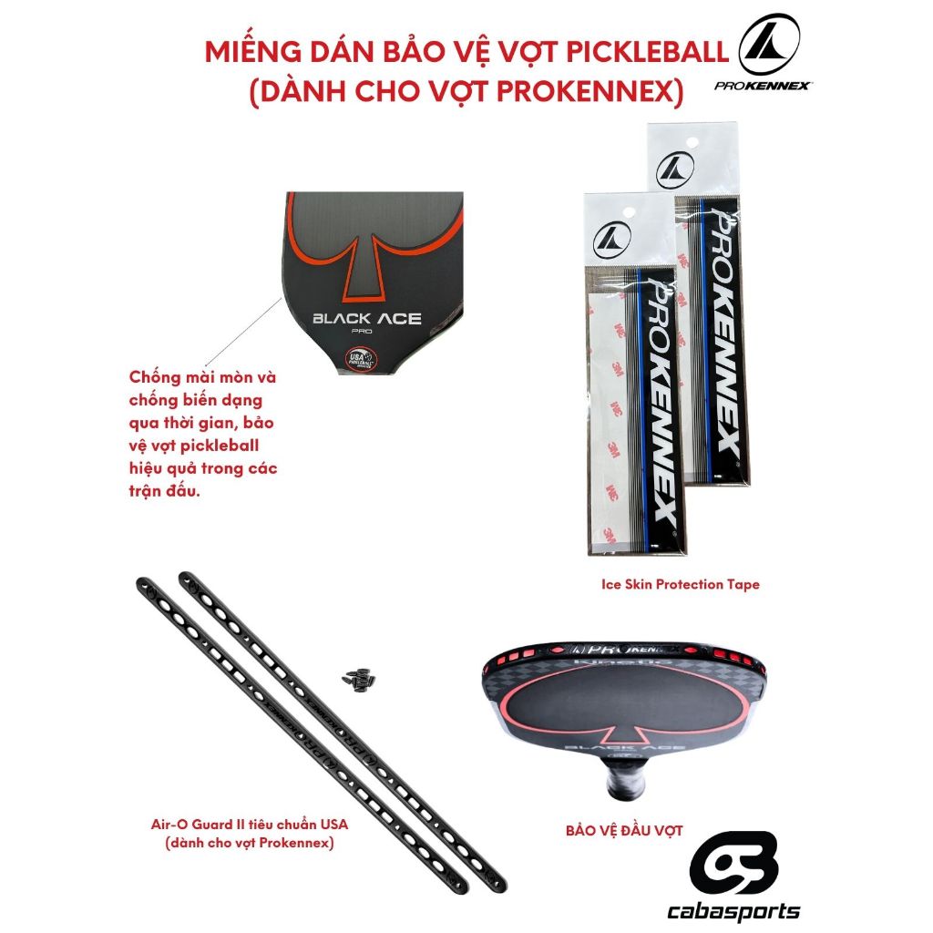 Miếng bảo vệ vợt Pickleball Prokennex Air-O Guard II, Armor Ice Skin ...