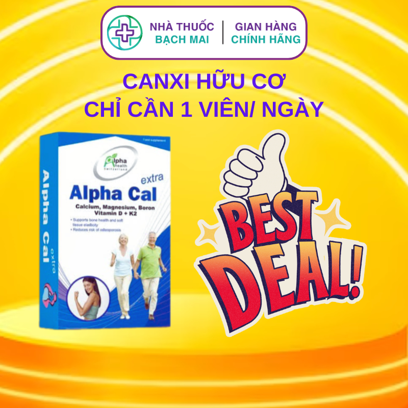 Viên uống Alpha Cal Extra [CHÍNH HÃNG TỪ ĐỨC] hỗ trợ xương chắc khỏe ...