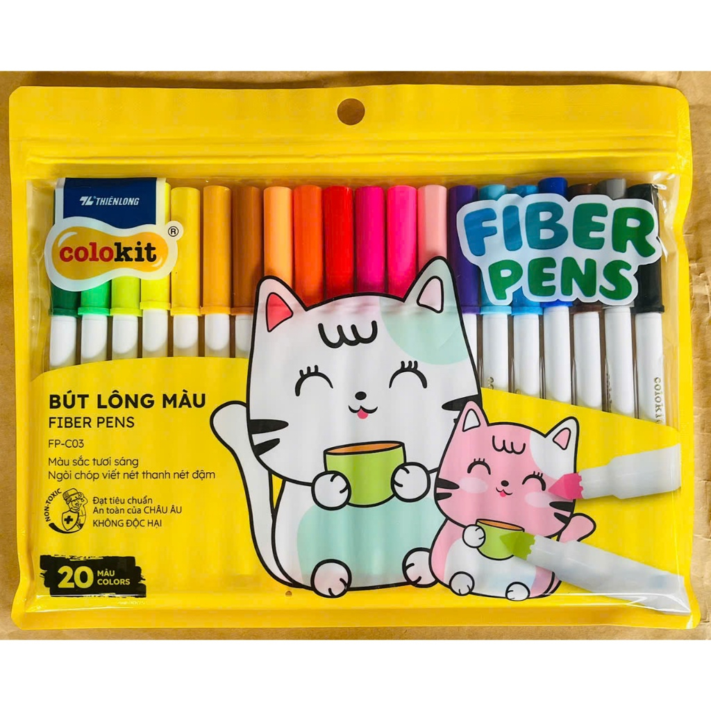 Bút lông màu Fiber Pen Colokit FP-C03 Thiên Long hộp 20 màu | Shopee ...
