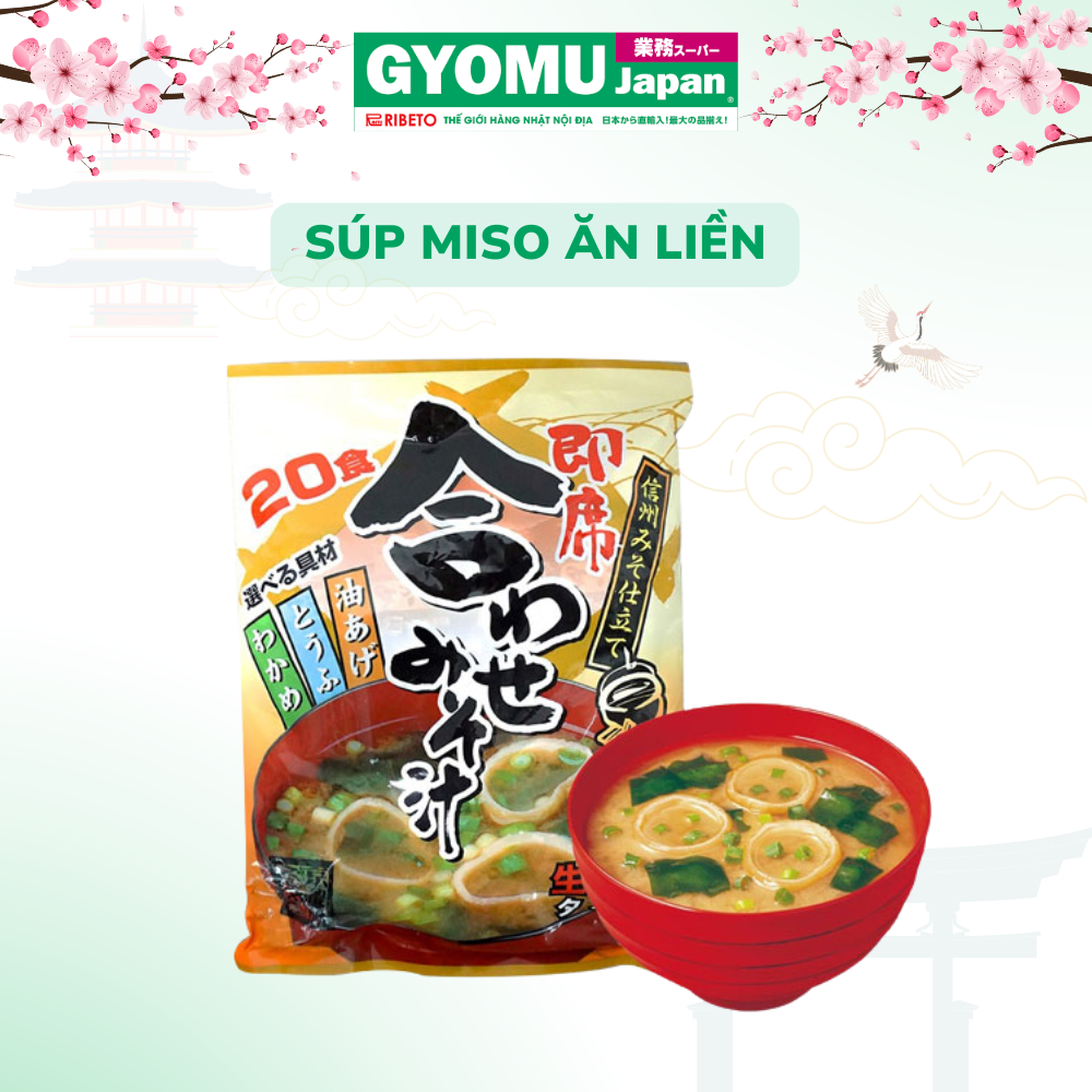 Súp miso ăn liền ( 20 gói) 353g - Hàng nội địa Nhật Bản - Gyomu Japan ...