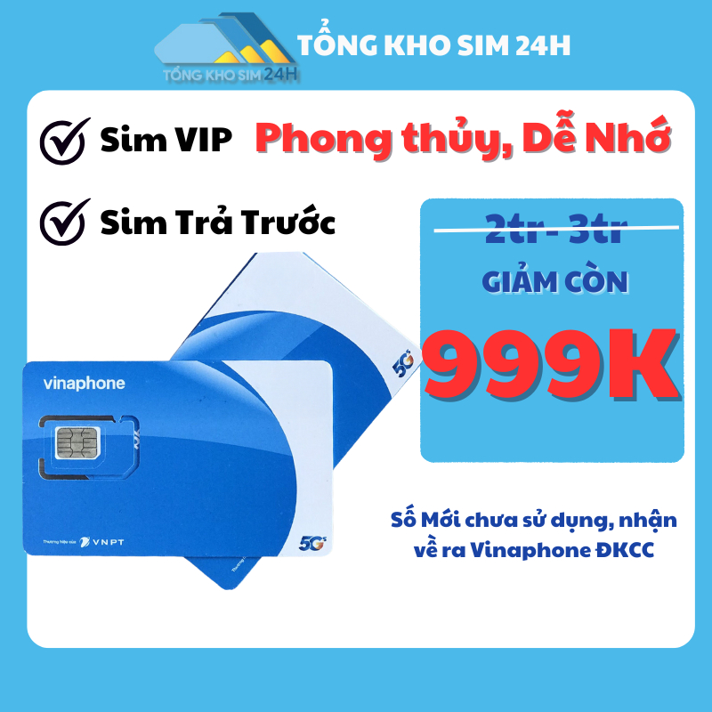 Sim Vinaphone 4G Số Đẹp TRẢ TRƯỚC 999k Đầu 091, 08 Phong Thủy VIP dễ nhớ [ĐKCC + ESIM tại ...