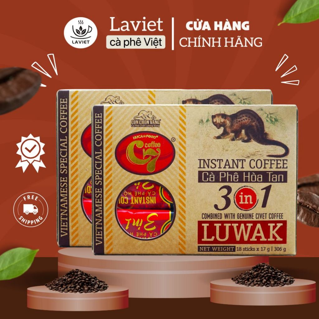Cà phê chồn cafe sữa hòa tan dạng Luwak Coffee 17g | Shopee Việt Nam