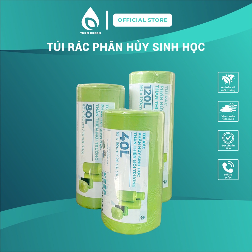 Set 1kg Túi Rác Phân Hủy Sinh Học Size 35L, 55L, S, M, L 100% phân hủy tự nhiên | Shopee Việt Nam