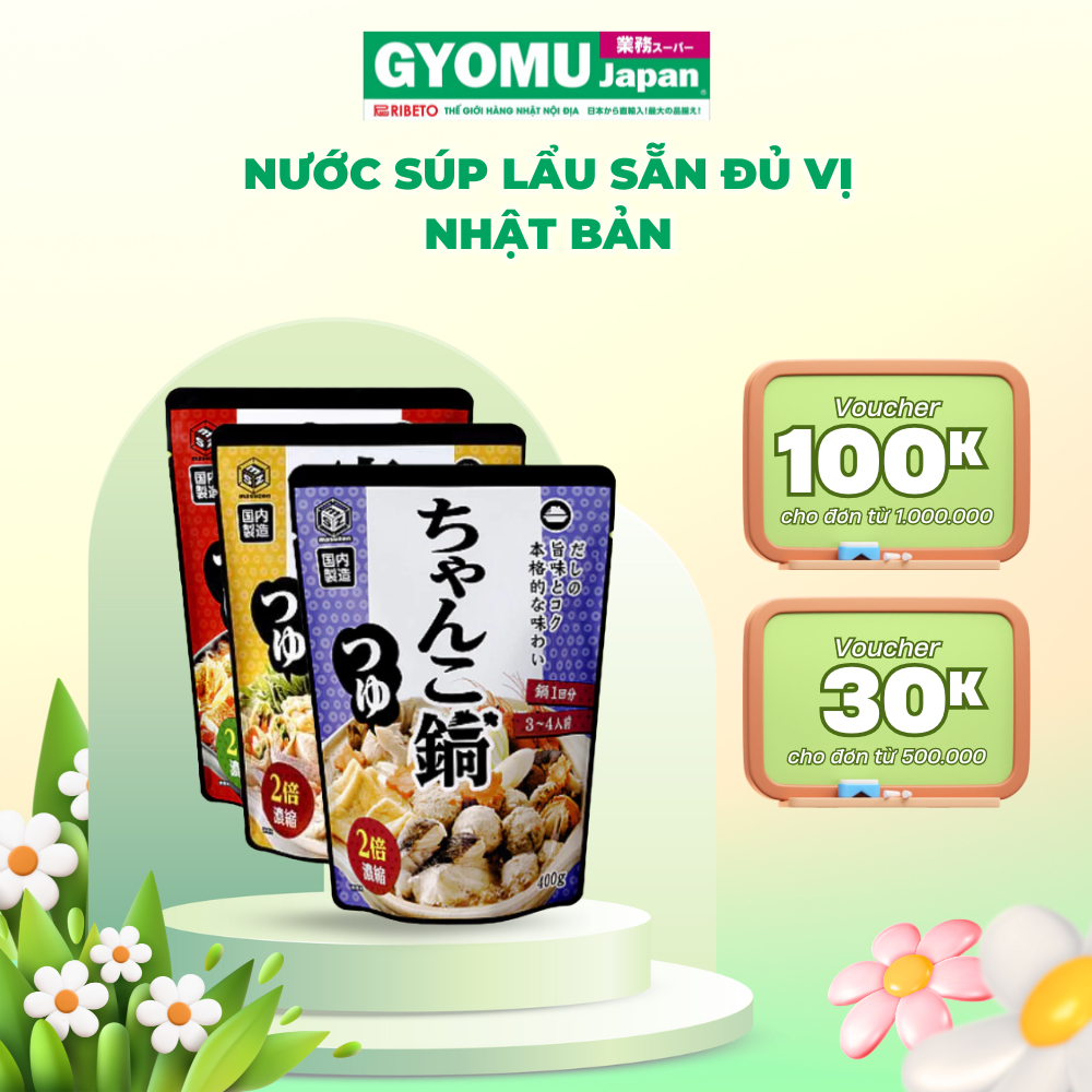 Nước súp lẩu sẵn đủ vị ,lẩu kim chi ,lẩu hải sản ,lẩu thái ,lẩu miso ...