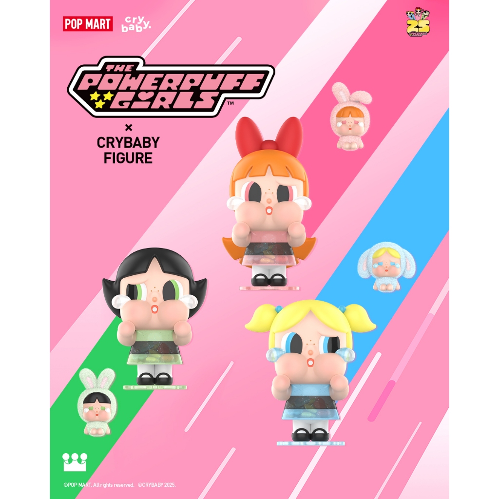 POP MART × THE POWERPUFF GIRLS CRYBABY Figure-Limited Edition | Shopee ...