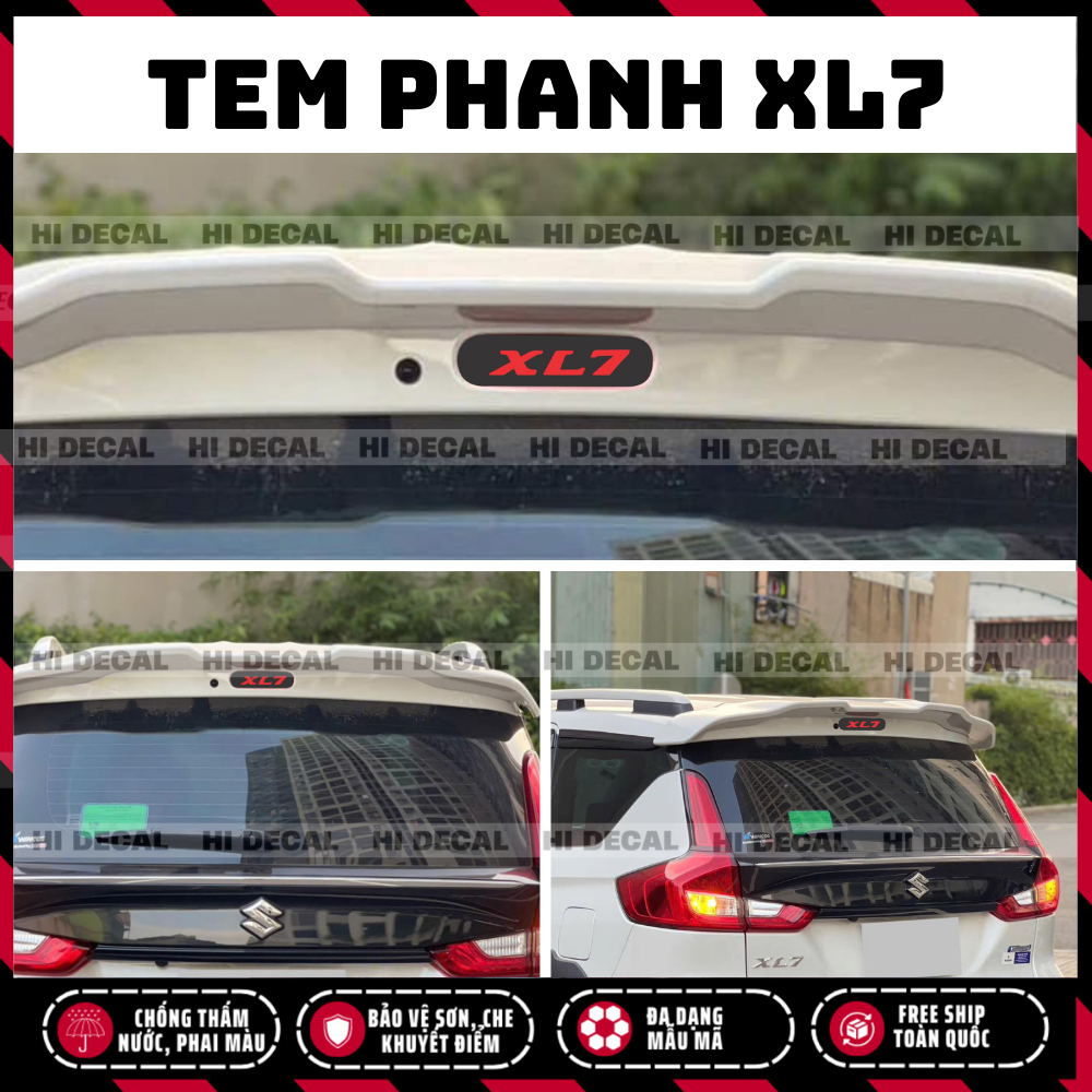 Tem dán đèn phanh Xl7. decal đèn phanh Xl7, decal dán xe trang trí tạo ...