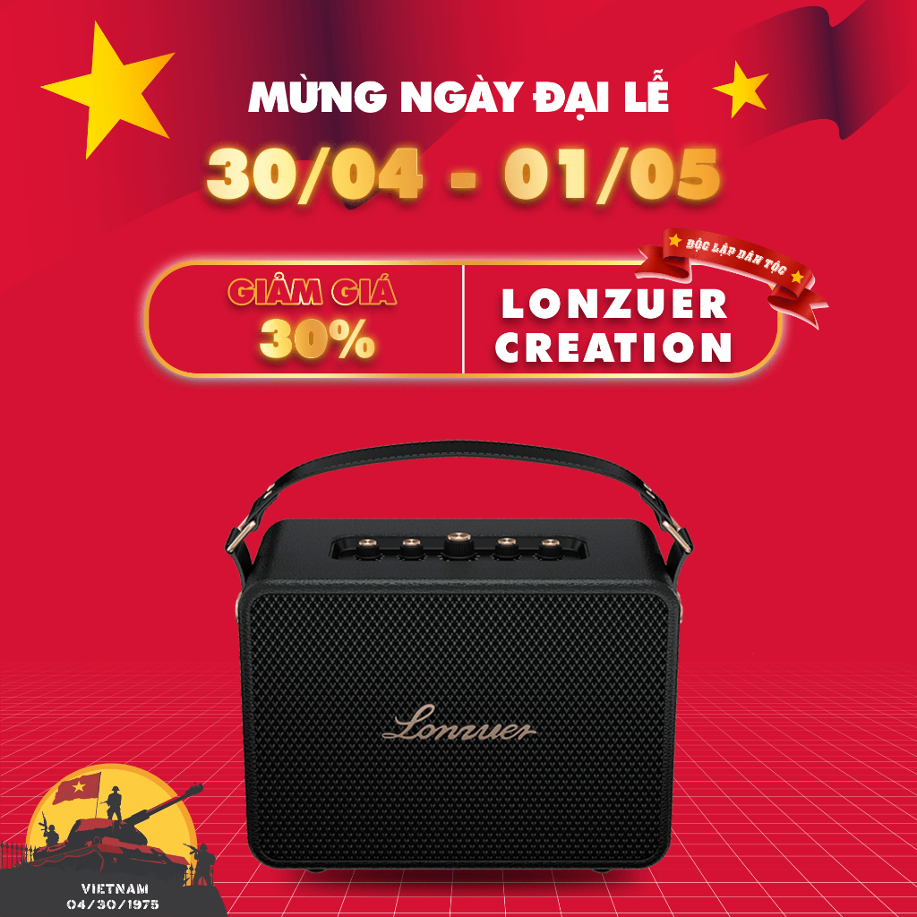 [KHÔNG KÈM MICRO HỢP KIM] Loa Bluetooth Lonzuer CREATION E&P Cao Cấp ...