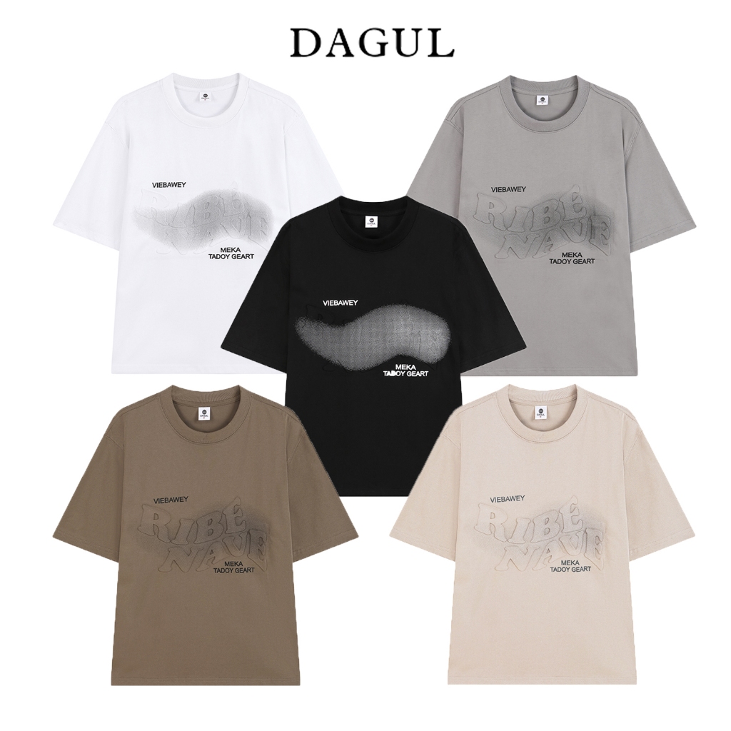 (M-28) [ DEAL MỞ BÁN ] COMBO 2 Áo thun cotton DAGUL, dập nổi in cham ...