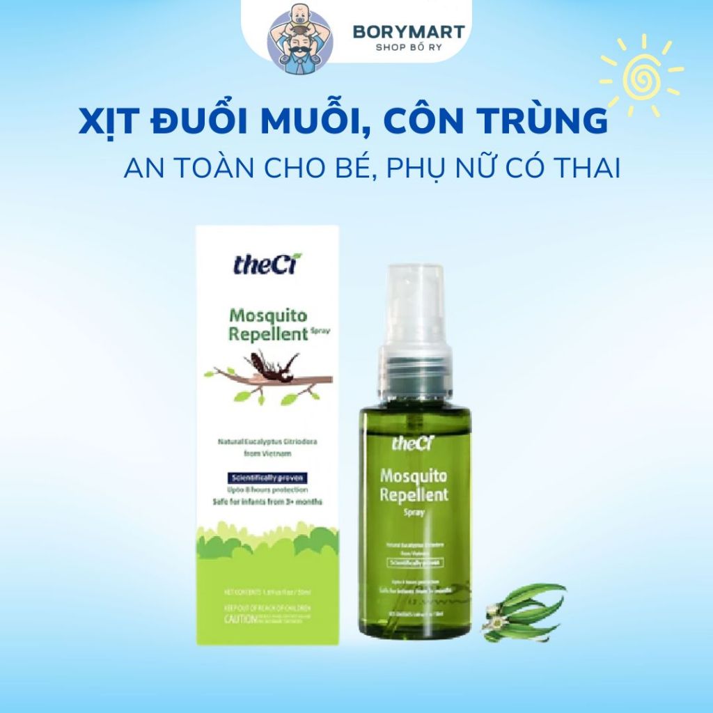 Xịt chống muỗi TheCi 50ml đuổi muỗi, côn trùng, an toàn cho bé và phụ nữ có thai | Shopee Việt Nam