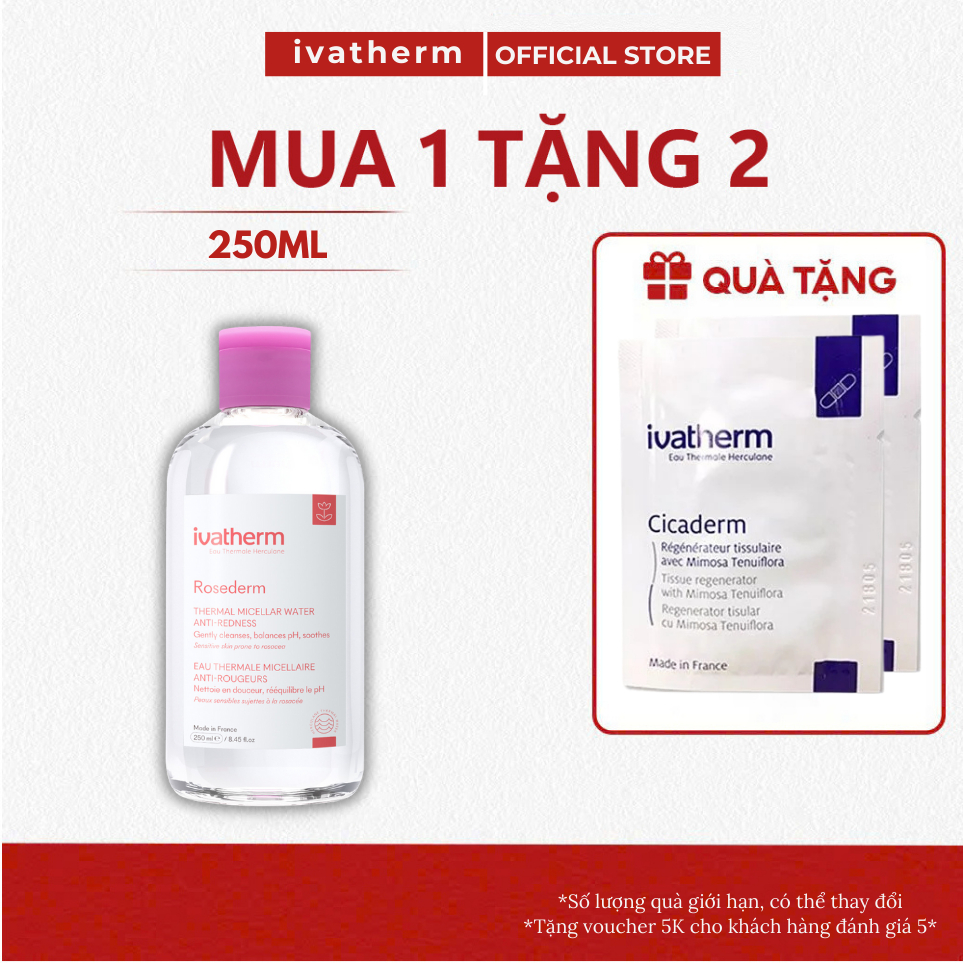 Nước tẩy trang Ivatherm Rosederm Micellar Lotion dành cho da nhạy cảm ...