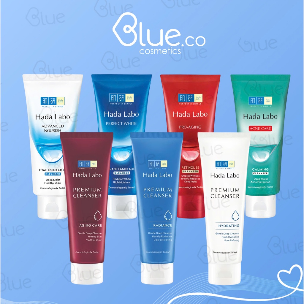 Sữa rửa mặt Hada Labo Advanced Nourish / Perfect White / Acne Care / Pro Anti Aging Cleanser 80g ...