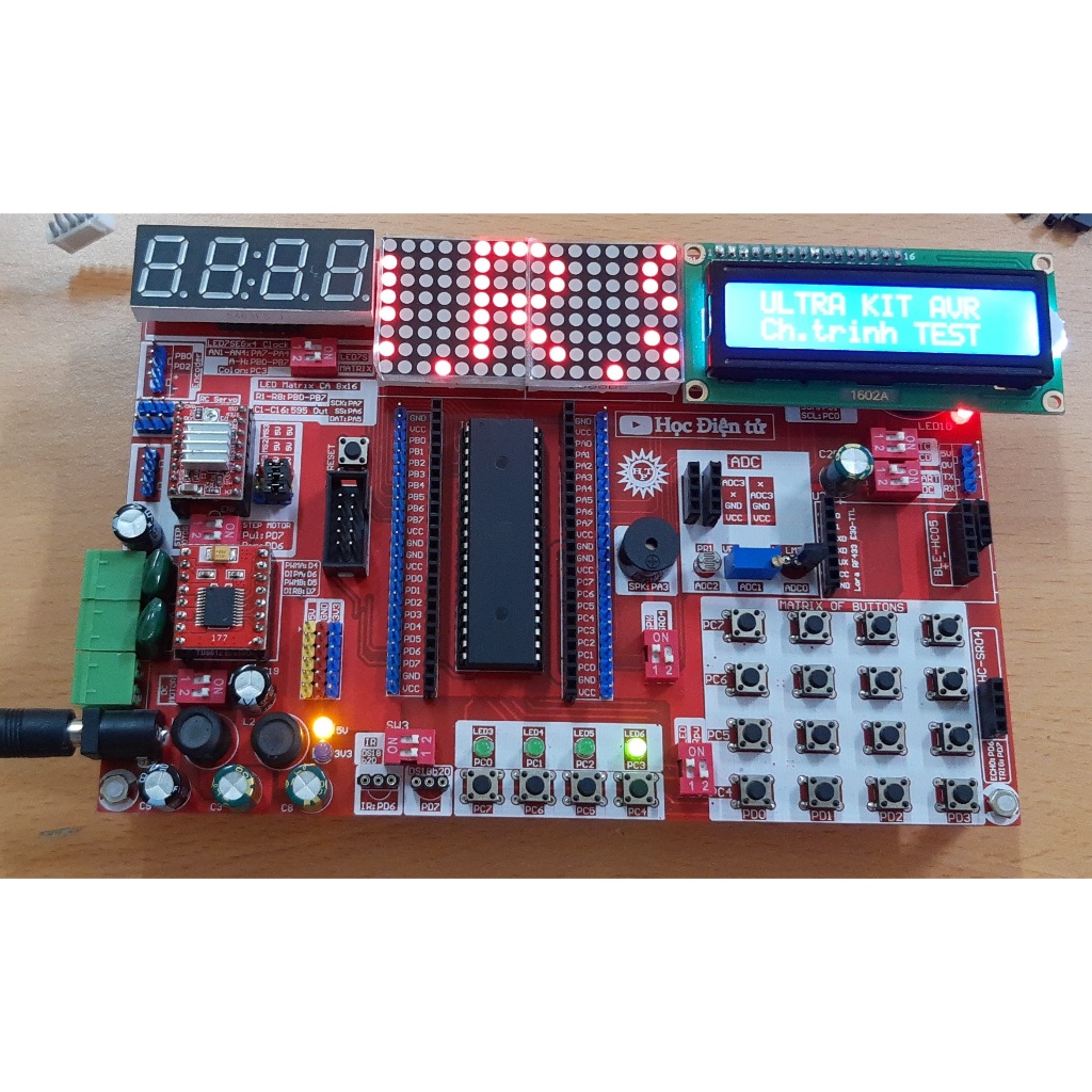 Bộ KIT học thực hành vi điều khiển STM32 / AVR Atmega16 | Shopee Việt Nam