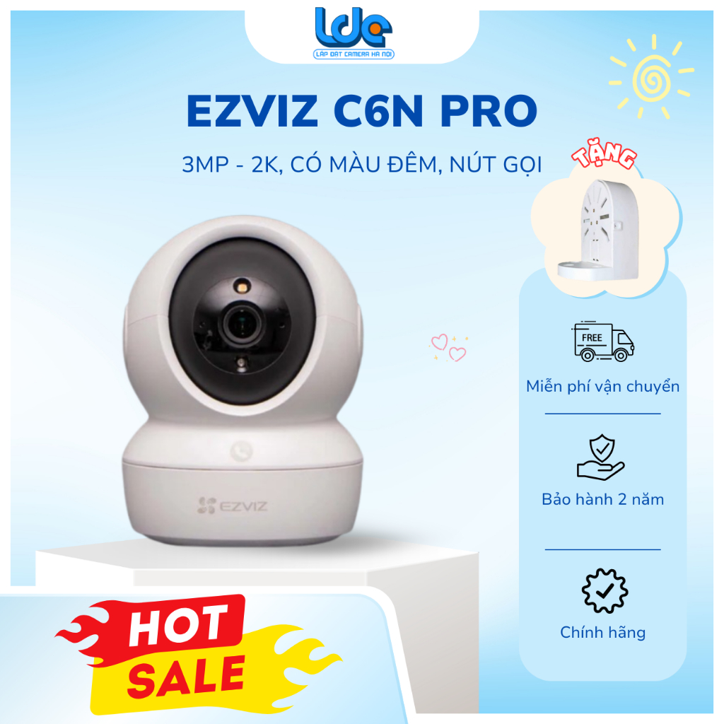 Camera EZVIZ trong nhà C6N pro, H6C PRO,H6 5MP quay 360°, có màu đêm, đàm thoại 2 chiều, BH 2 ...