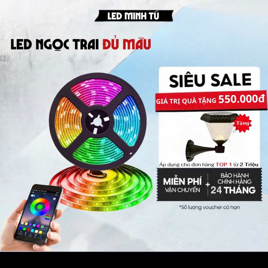 [GIAO HỎA TỐC]Đèn LED TIK TOK 16 triệu Màu Điều Khiển Bằng Điện Thoại ...