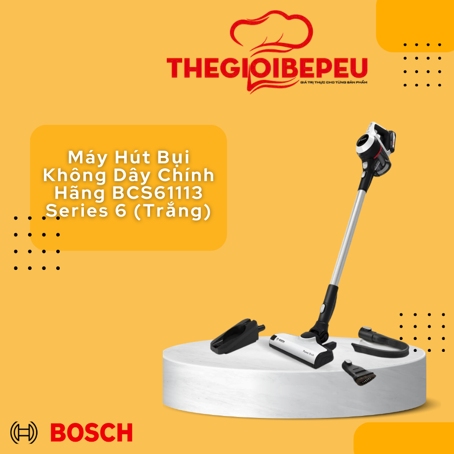 Máy Hút Bụi Không Dây Chính Hãng BCS61113 - Series 6 (Trắng) | Shopee Việt Nam