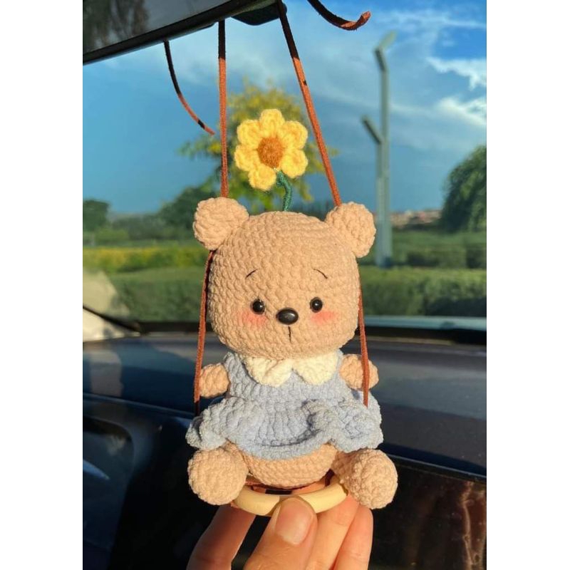 gấu bông len handmade treo xe, decor | Shopee Việt Nam