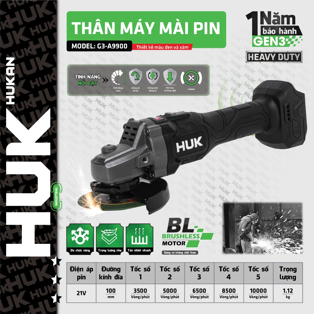 [GEN 3] Máy Mài Pin G3-A9900 | 5 Tốc Độ Điều Chỉnh | Chống Sốc – Chống ...