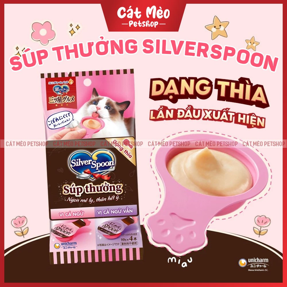 Silver Spoon Súp Thưởng Dạng Thìa Cho Mèo Cao Cấp Tiện Lợi Chất Lượng Nhật Bản | Shopee Việt Nam