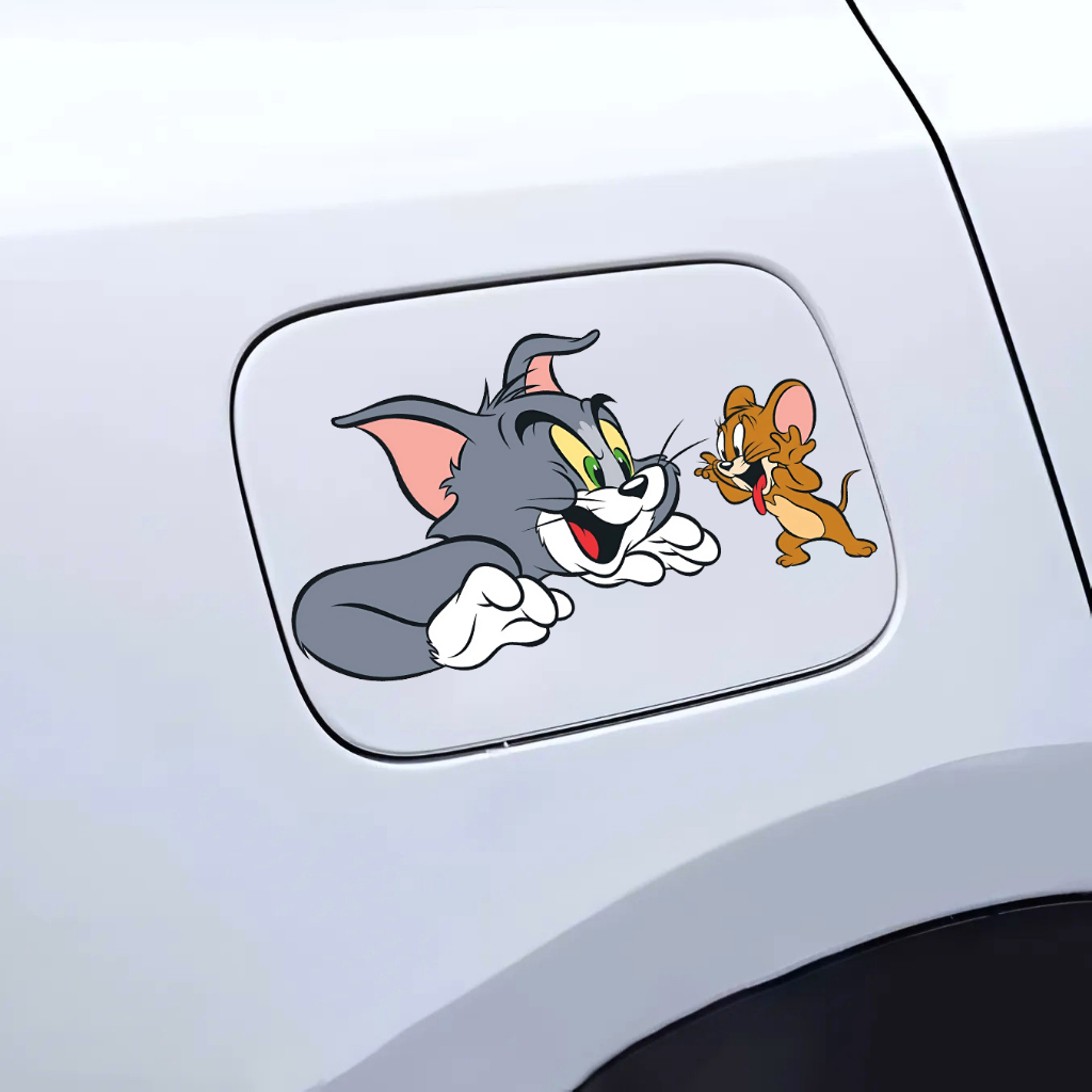 Tem Decan dán bình xăng Ô tô hình Tom và Jerry ngộ nghĩnh, miếng dán ...