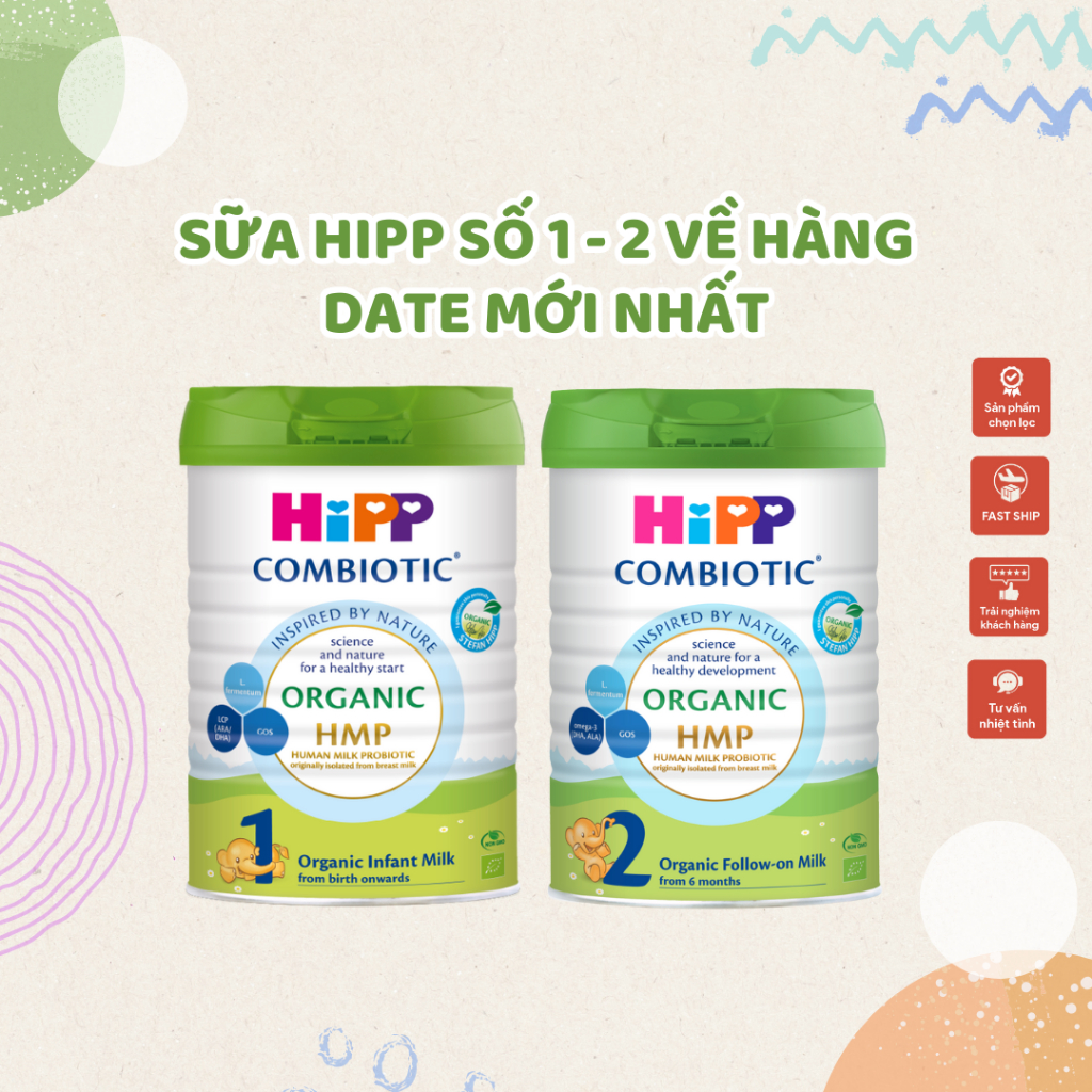 Sữa Hipp Organic Combiotic HMP, Số 1 2 3 hộp 800gr - Nhập Khẩu Chính Hãng | Shopee Việt Nam